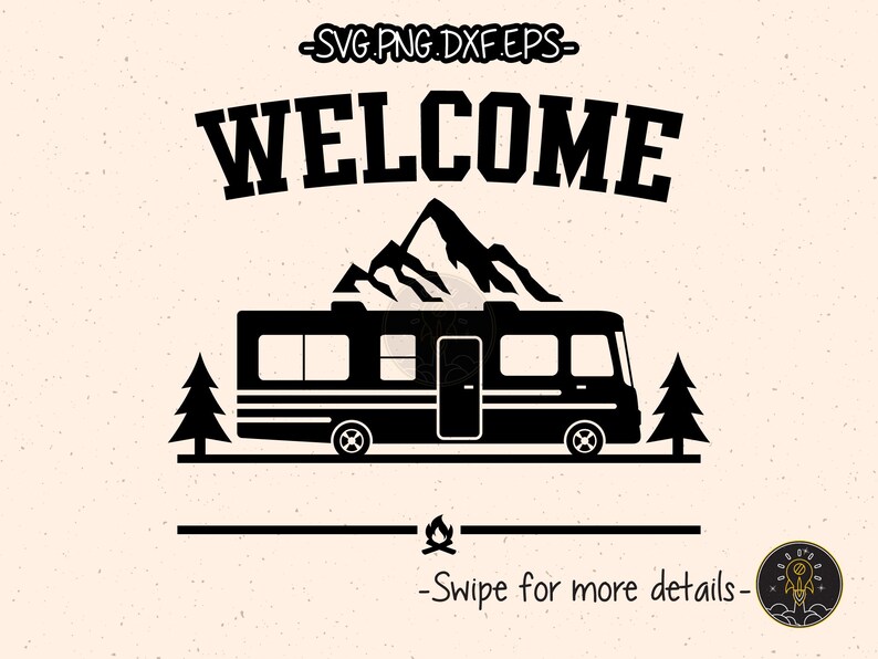Class A Motorhome RV Welcome Campsite Sign SVG Silhouette | Etsy