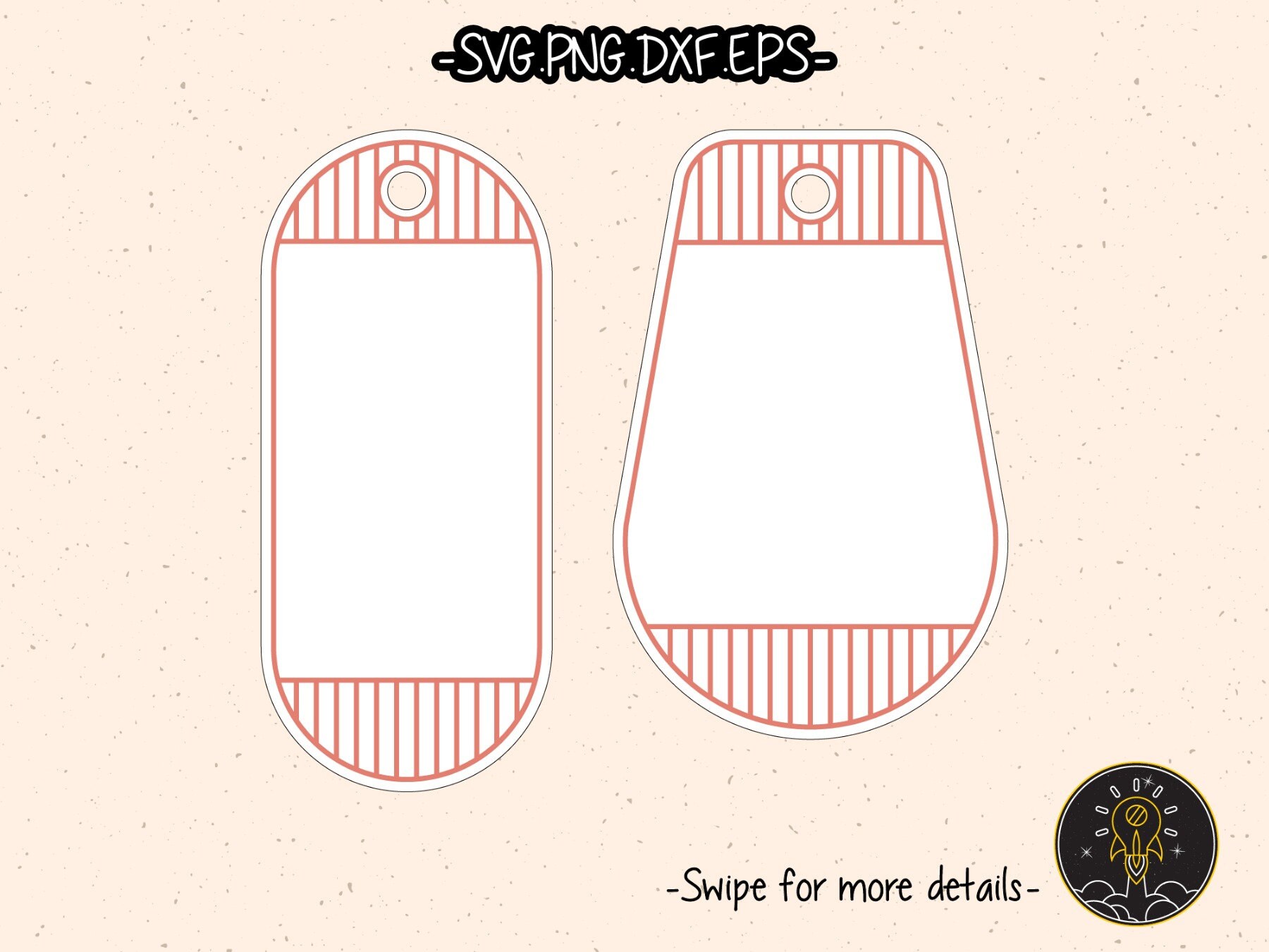Motel Retro Vintage Keychain Template SVG Laser Cut File Cricut - Etsy