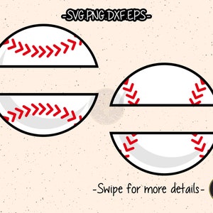 Split Baseball Team SVG Cut File Cricut Clipart - Etsy