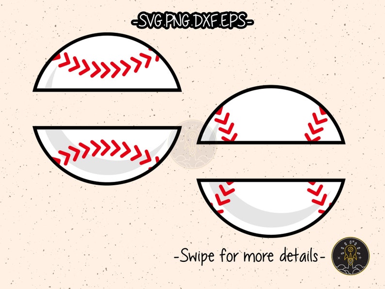 Split Baseball Team SVG Cut File Cricut Clipart - Etsy