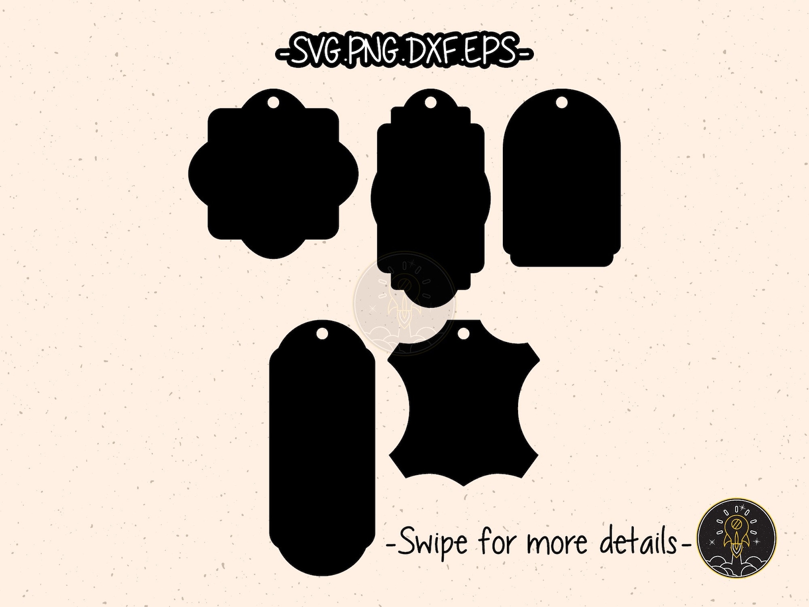 Gift Price Tag Vintage Template Label Decorative SVG Laser Cut File ...