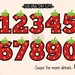 Strawberry Fruit Number Letter Font Alphabet SVG Cut File Cricut ...