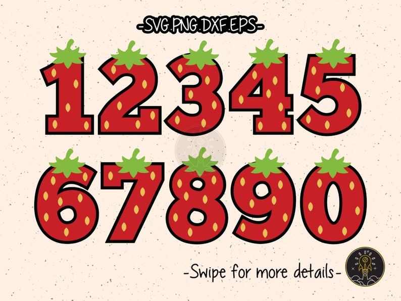 Strawberry Fruit Number Letter Font Alphabet SVG Cut File - Etsy