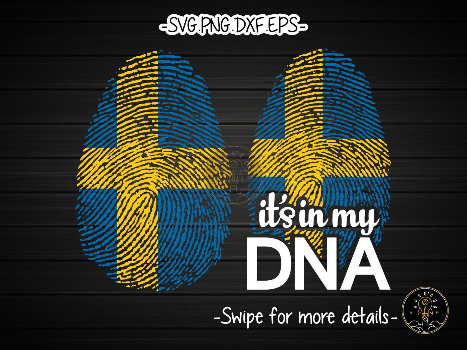 Sweden is in My DNA Fingerprint SVG Cut File Cricut Clipart - Etsy