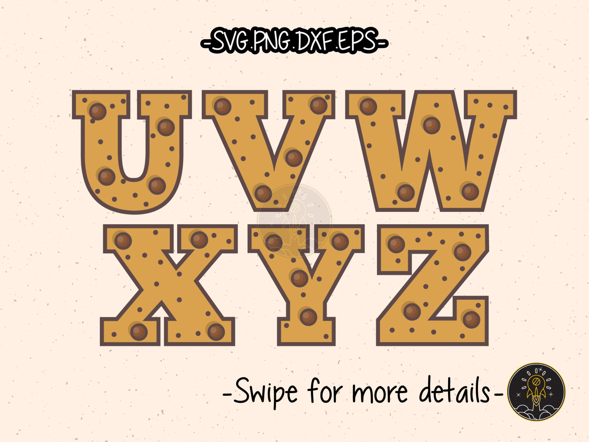 Chocolate Chip Cookies Number Letter Font Alphabet SVG Vector Cricut ...