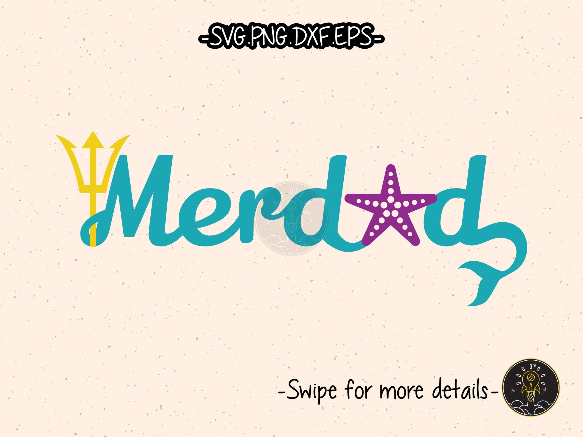 Merdad Mermom Mermaid SVG Cut File Cricut Clipart - Etsy
