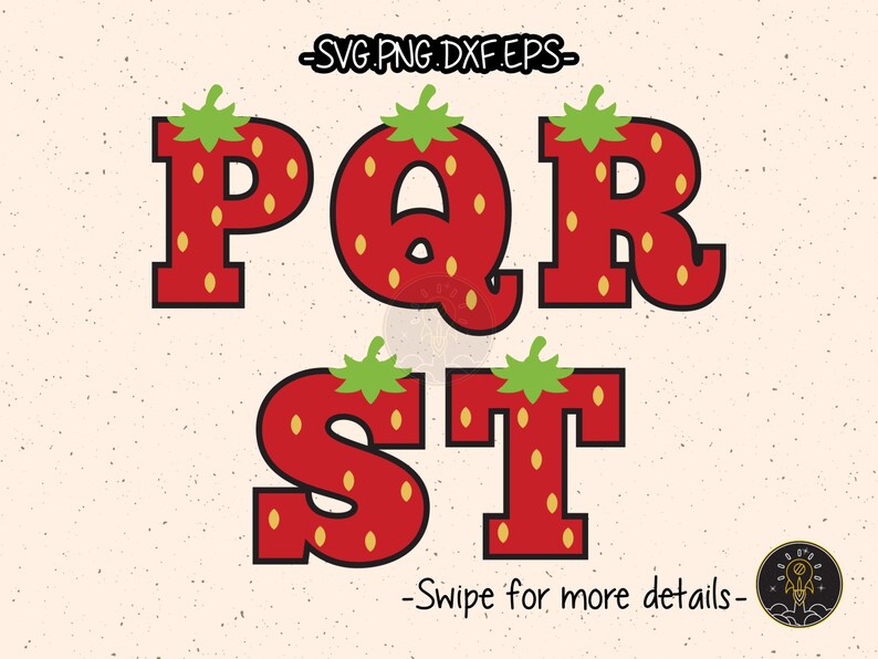 Strawberry Fruit Number Letter Font Alphabet SVG Cut File - Etsy