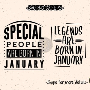 January Birthday SVG Cut File Cricut Clipart Silhouette Cameo - Etsy