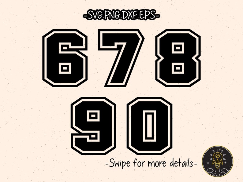Jersey Sports Team Numbers SVG Cricut Cut File Clipart - Etsy
