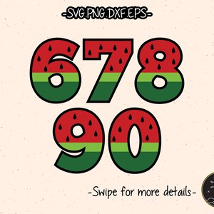Watermelon Alphabet Number Letter Font SVG Cut File Cricut Clipart - Etsy