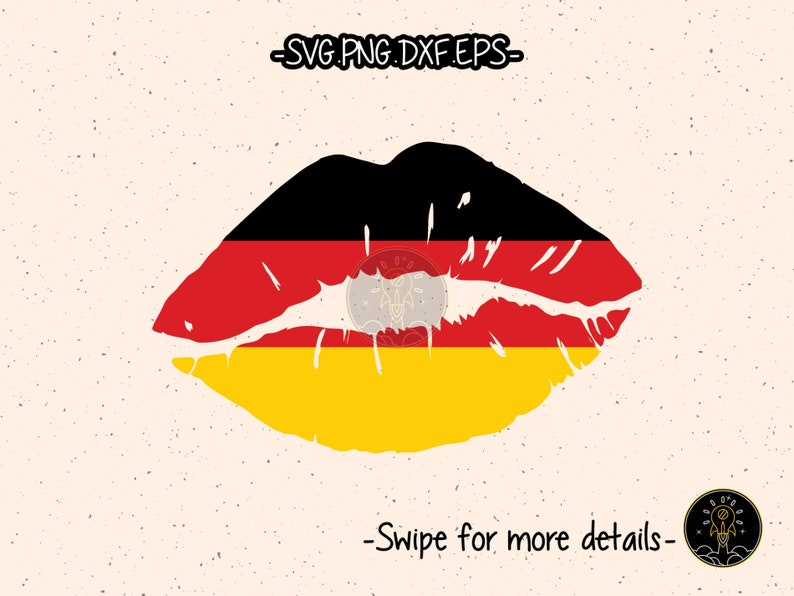 German Germany Flag Lips Heart SVG Cut File Cricut Clipart - Etsy