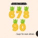 Pineapple Number Letter Font Alphabet SVG Cricut Cut File Clipart - Etsy