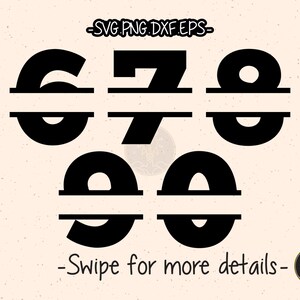 Split Number Monogram Frame SVG Cricut Cut File Clipart - Etsy