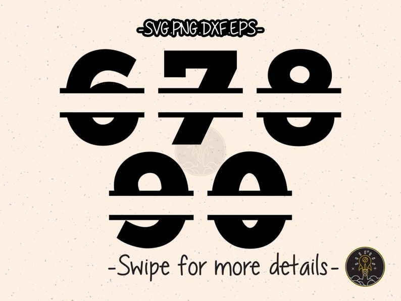 Split Number Monogram Frame SVG Cricut Cut File Clipart - Etsy