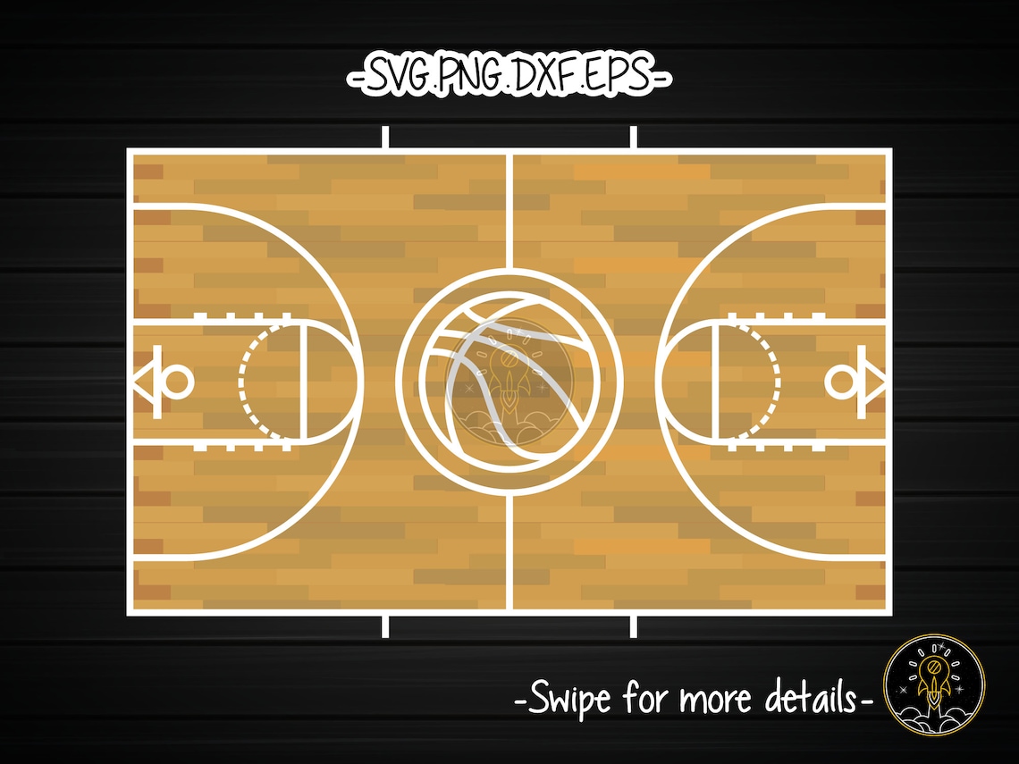 Basketball Court Field SVG Cut File Cricut Clipart - Etsy