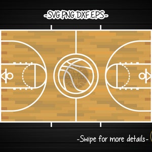 Basketball Court Field SVG Cut File Cricut Clipart - Etsy