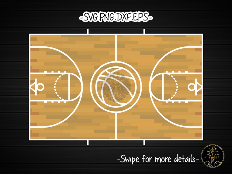 Basketball Court Field SVG Cut File Cricut Clipart - Etsy