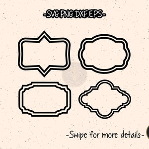 Vintage Square Line Border Frame SVG Cut File Cricut Clipart - Etsy