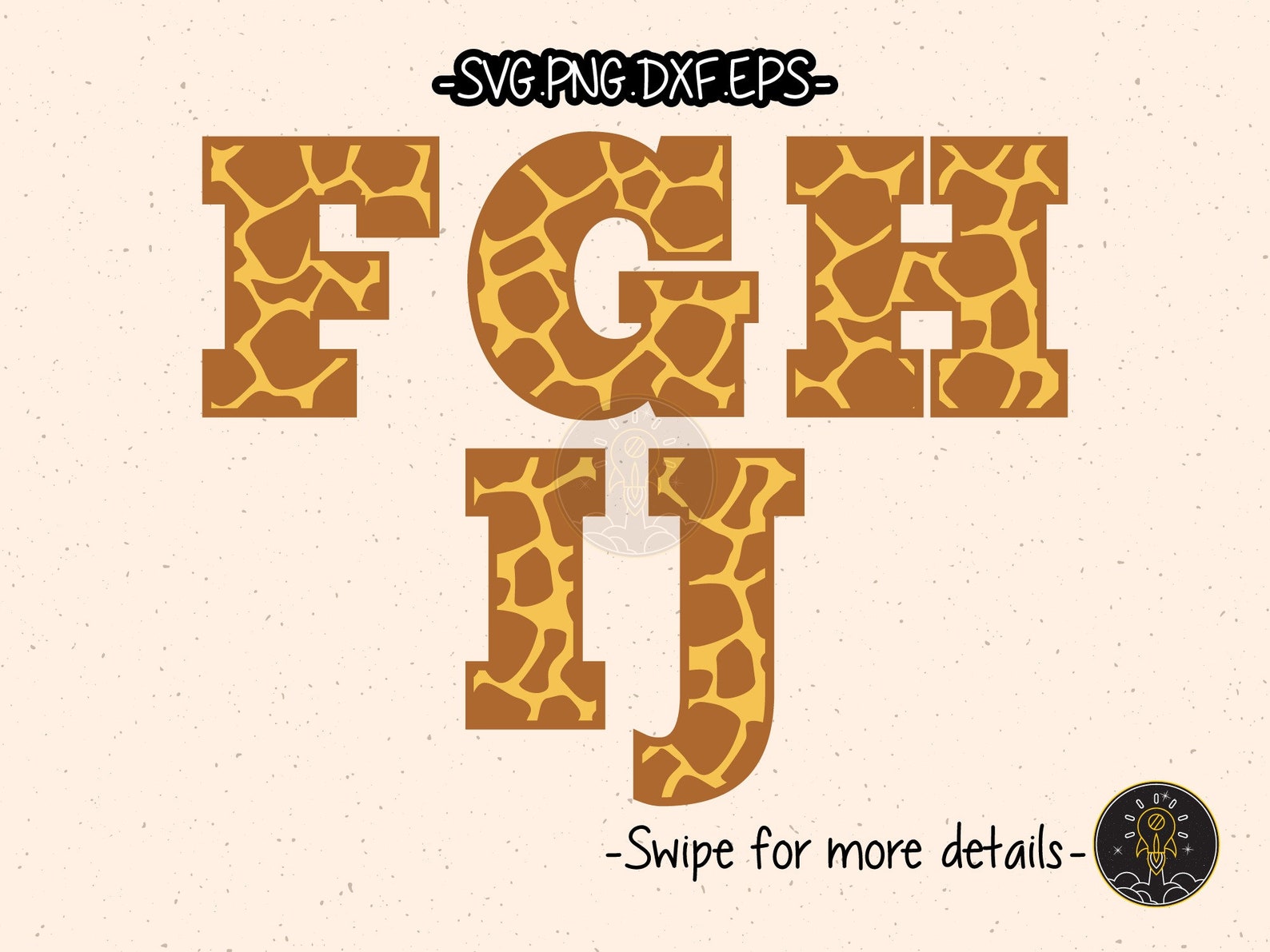 Giraffe Number Letter Font Alphabet SVG Vector Cut File Cricut - Etsy