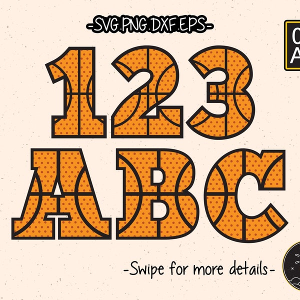 Basketball Font Svg - Etsy
