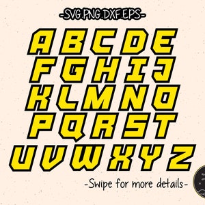 Nascar Supercross Motocross Racing Number Letter Font Alphabet SVG Cut ...