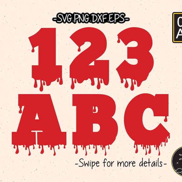Bloody Font Svg - Etsy