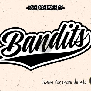 Bandits Baseball SVG Cut File Cricut Clipart - Etsy