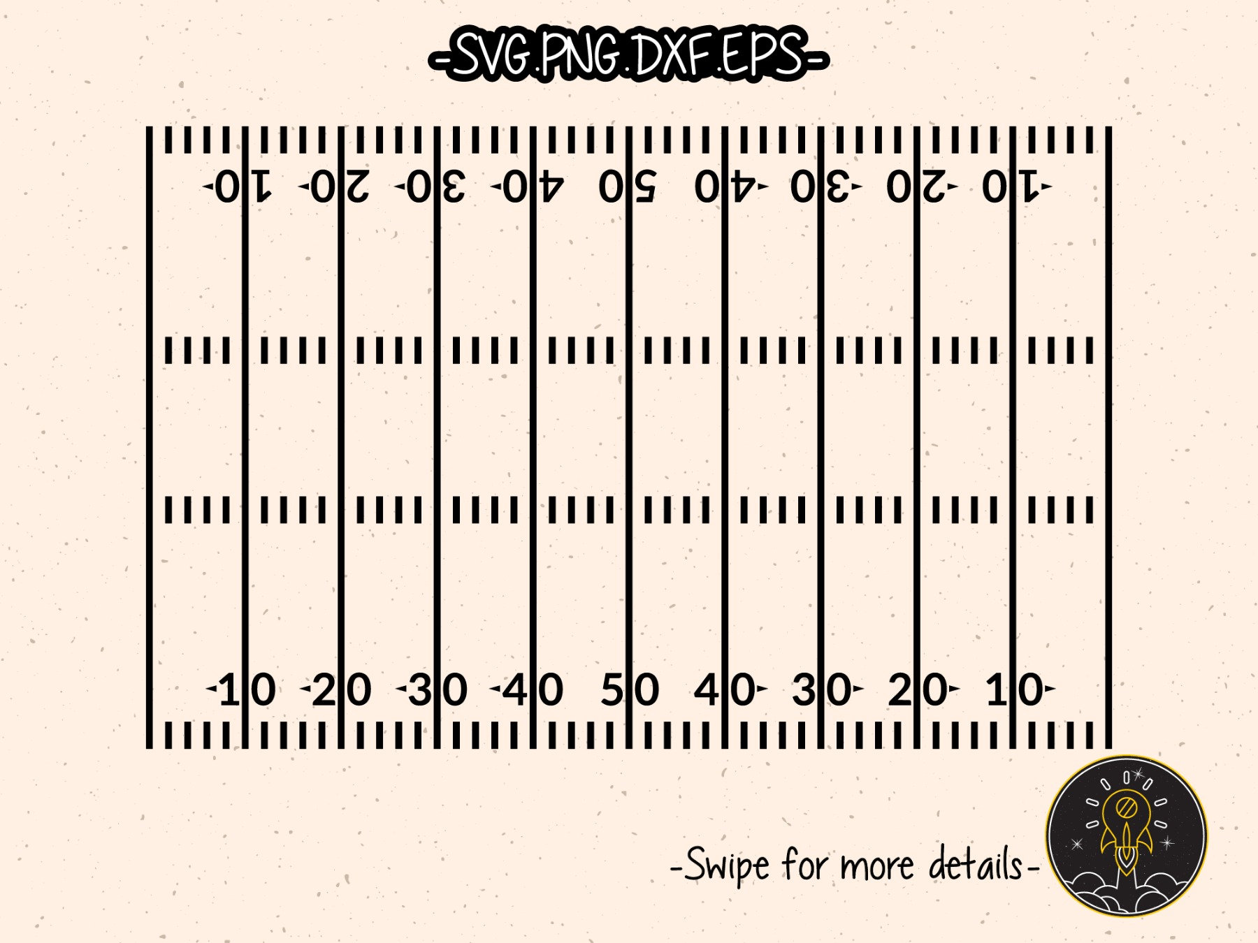 Yard Line American Football Field SVG Cricut Cut File Clipart - Etsy