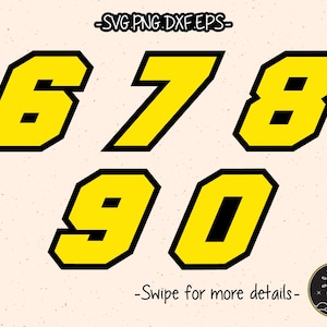 Nascar Supercross Motocross Racing Number Letter Font Alphabet SVG Cut ...