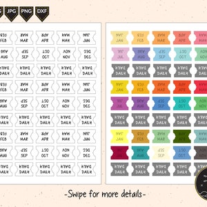 Printable Monthly Divider Planner Tab for Daily Bullet Journals - Etsy