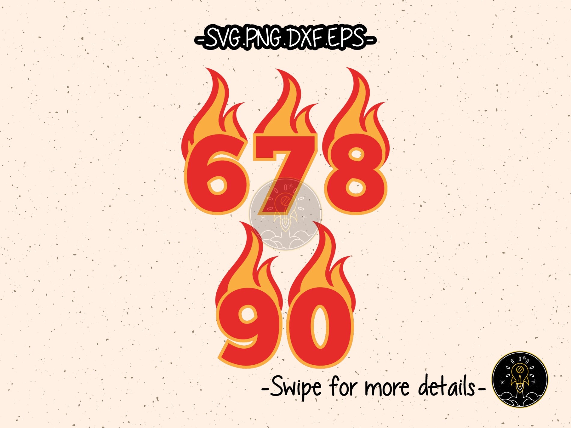 Fire Flame Burn Number SVG Cut File Cricut Clipart - Etsy Canada