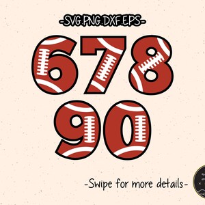 American Football Team Number Letter Font Alphabet SVG Cricut Cut File ...