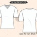 V-neck Shirt Template SVG Flat Clothing Sketch Fashion CAD PDF Cut File ...