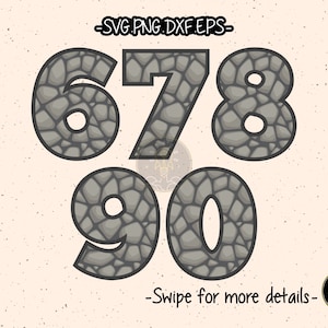 Rock Stone Number SVG Cut File Cricut Clipart - Etsy