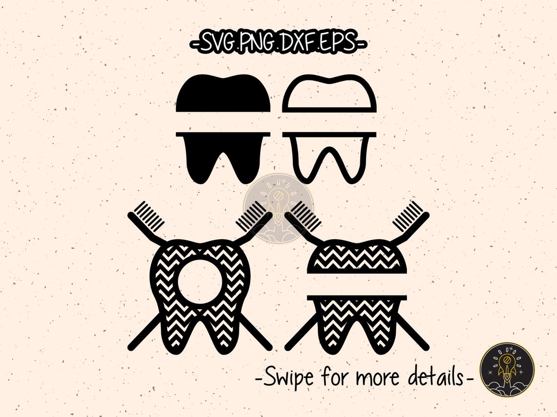 Tooth Dentist Dental Teeth Monogram SVG Cut File Cricut - Etsy