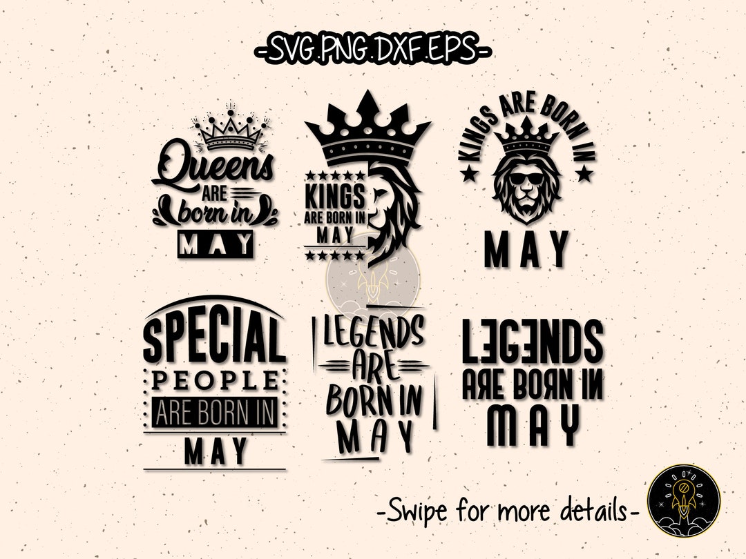 May Birthday SVG Cut File Cricut Clipart Silhouette Cameo - Etsy