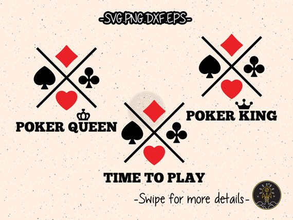 Playing Cards Casino Poker King Queen SVG Cut File Vector | Etsy