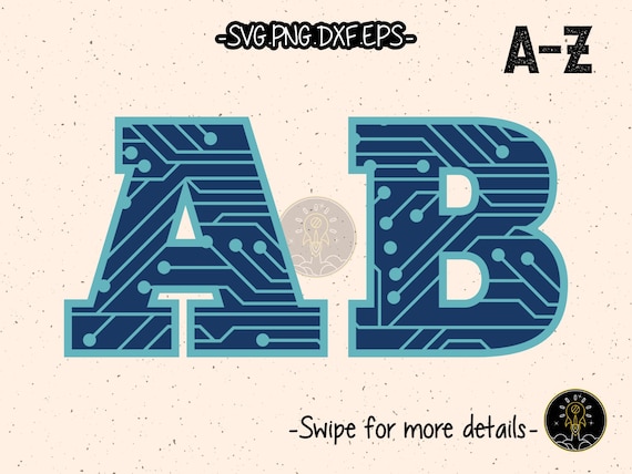 Circuit Board Alphabet