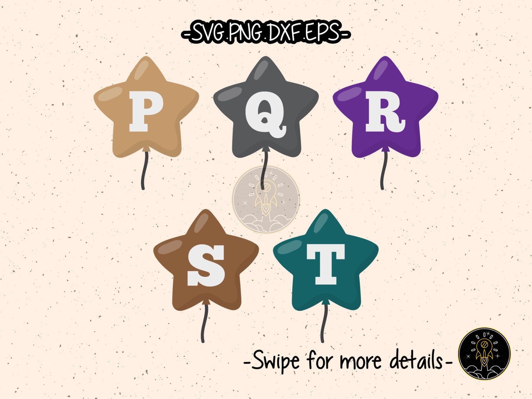 Star Balloon Number Letter Font Alphabet Birthday SVG Cut File - Etsy