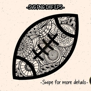 American Football Zentangle Mandala SVG Laser Cut File CNC Plasma ...