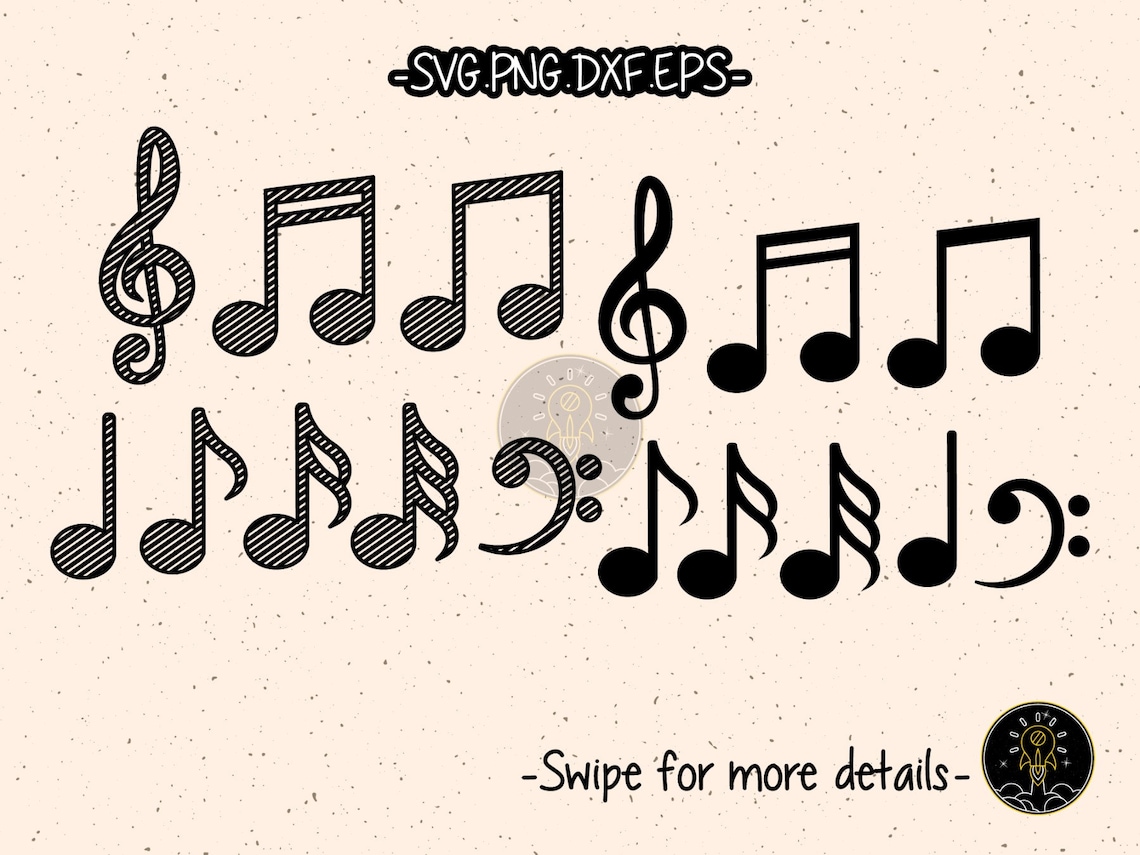 Musical Music Notes SVG Cut File Cricut Clipart - Etsy