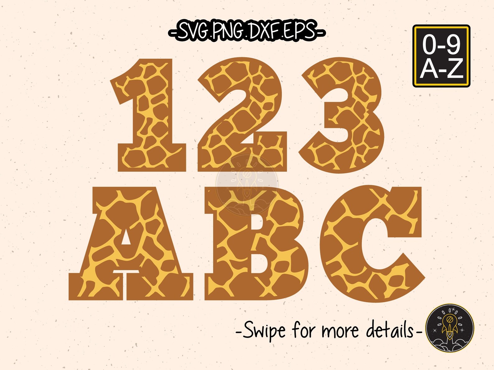 Giraffe Number Letter Font Alphabet SVG Vector Cut File Cricut - Etsy