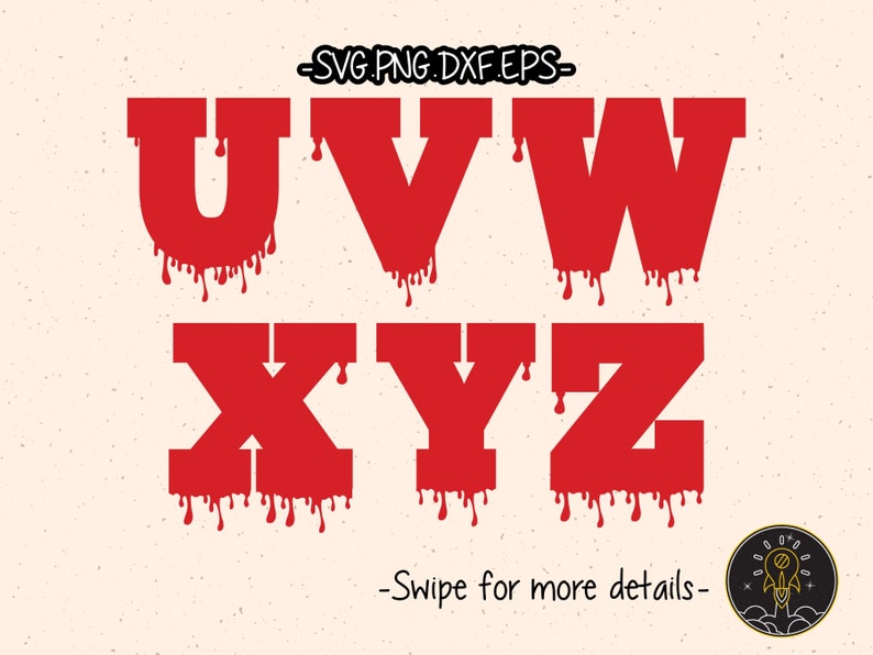 Bloody Blood Dripping Halloween Numbers Letter Font Alphabet - Etsy