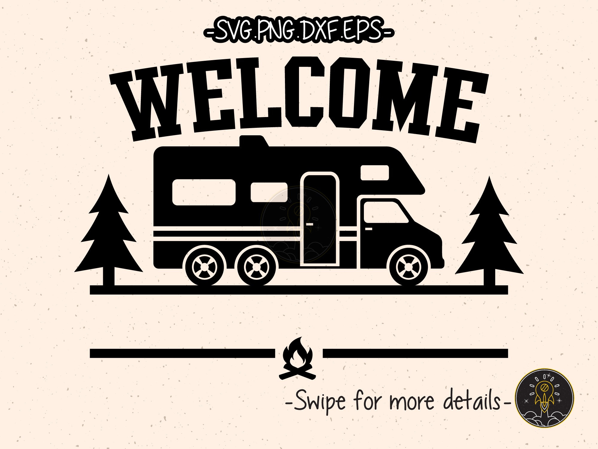 Class C Motorhome RV Welcome Campsite Sign SVG Silhouette - Etsy