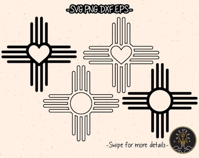 New Mexico Zia Sun Symbol SVG Cricut Cut File Clipart - Etsy