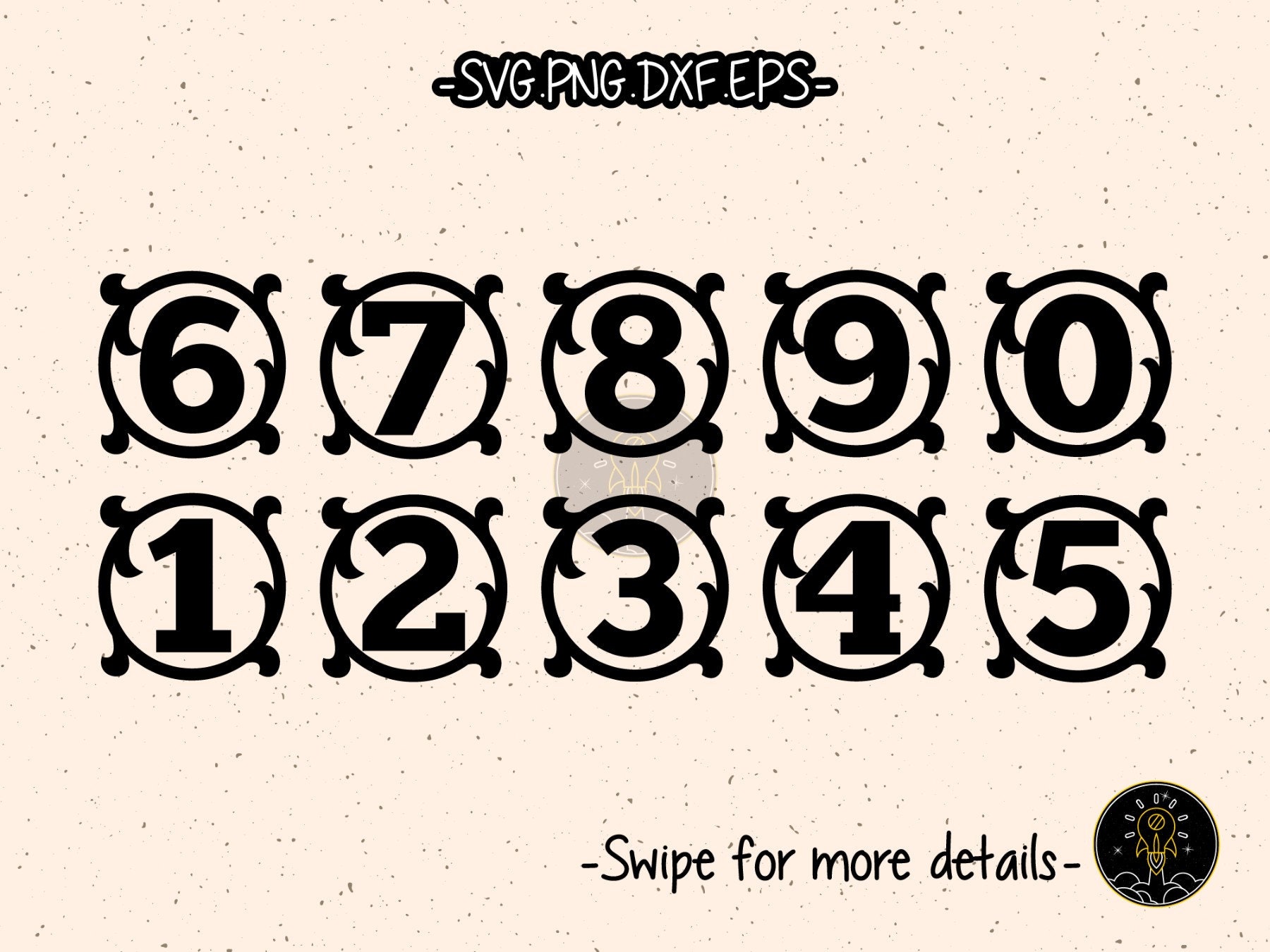 Flower Floral Monogram Frame Number SVG Cut File Cricut - Etsy