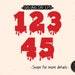 Bloody Blood Dripping Halloween Numbers Letter Font Alphabet - Etsy
