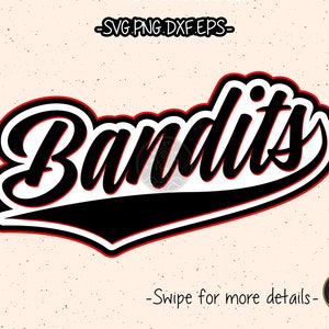 Bandits Baseball SVG Cut File Cricut Clipart - Etsy