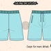 Short Pants Template SVG CAD Flat Sketch Fashion Cut File Cricut ...