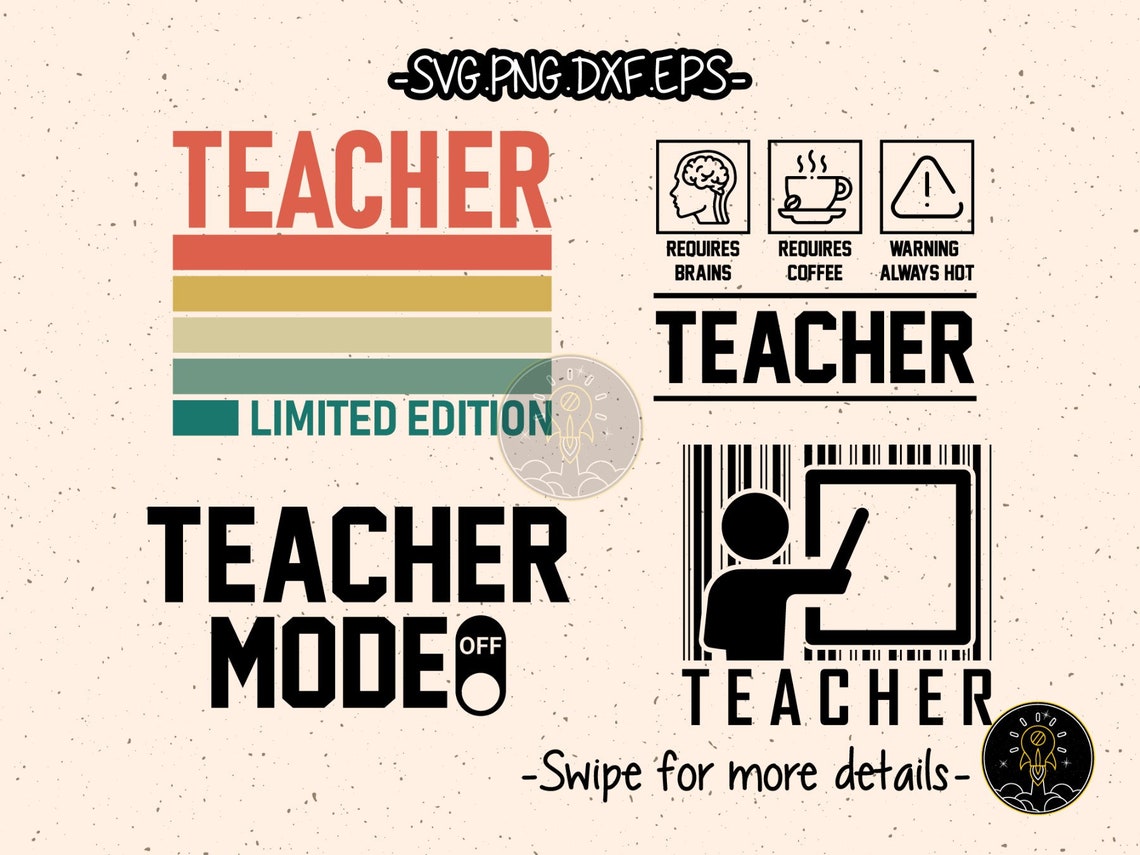 Teacher SVG T-shirt Vector Cricut Cut File Silhouette Cameo - Etsy
